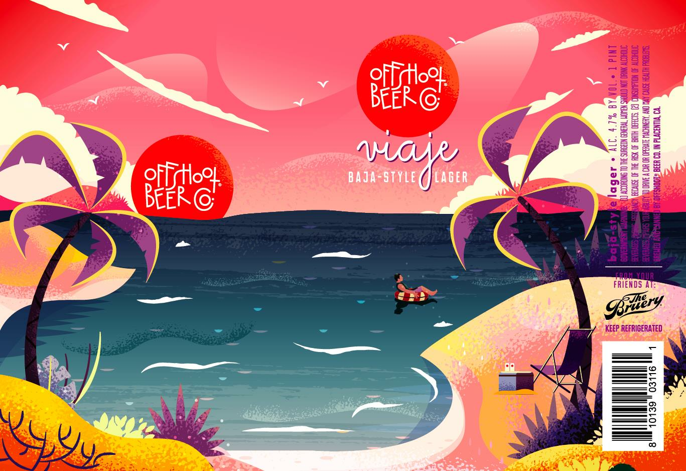 OFFSHOOT VIAJE BAJA LAGER 6/4PK CANS 16 oz (24) – The Booze Outlet