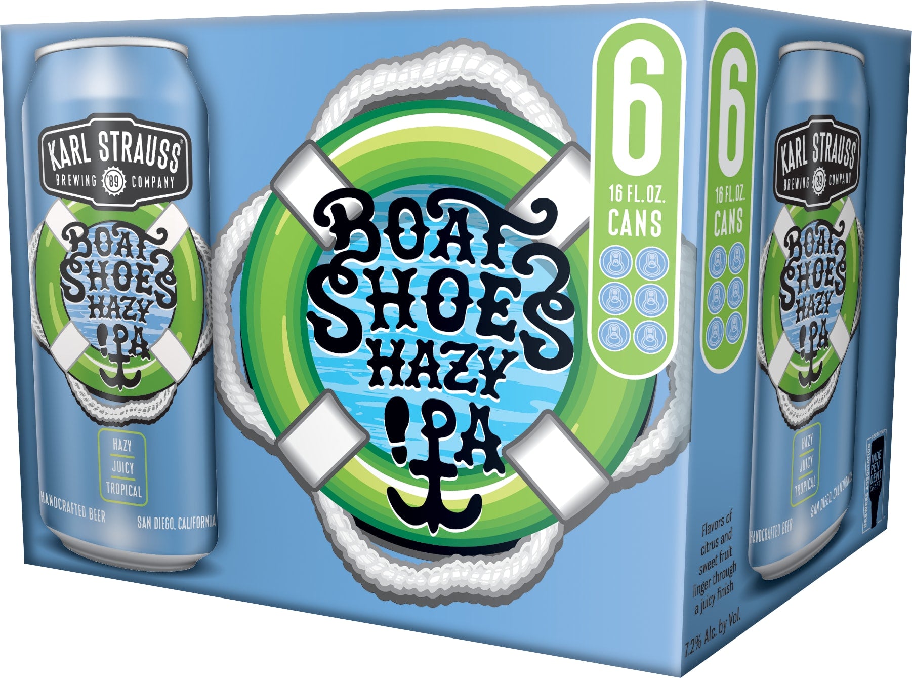 Karl Strauss Boat Shoes Hazy IPA 4x 6 Pack (16 oz Cans) – The Booze Outlet