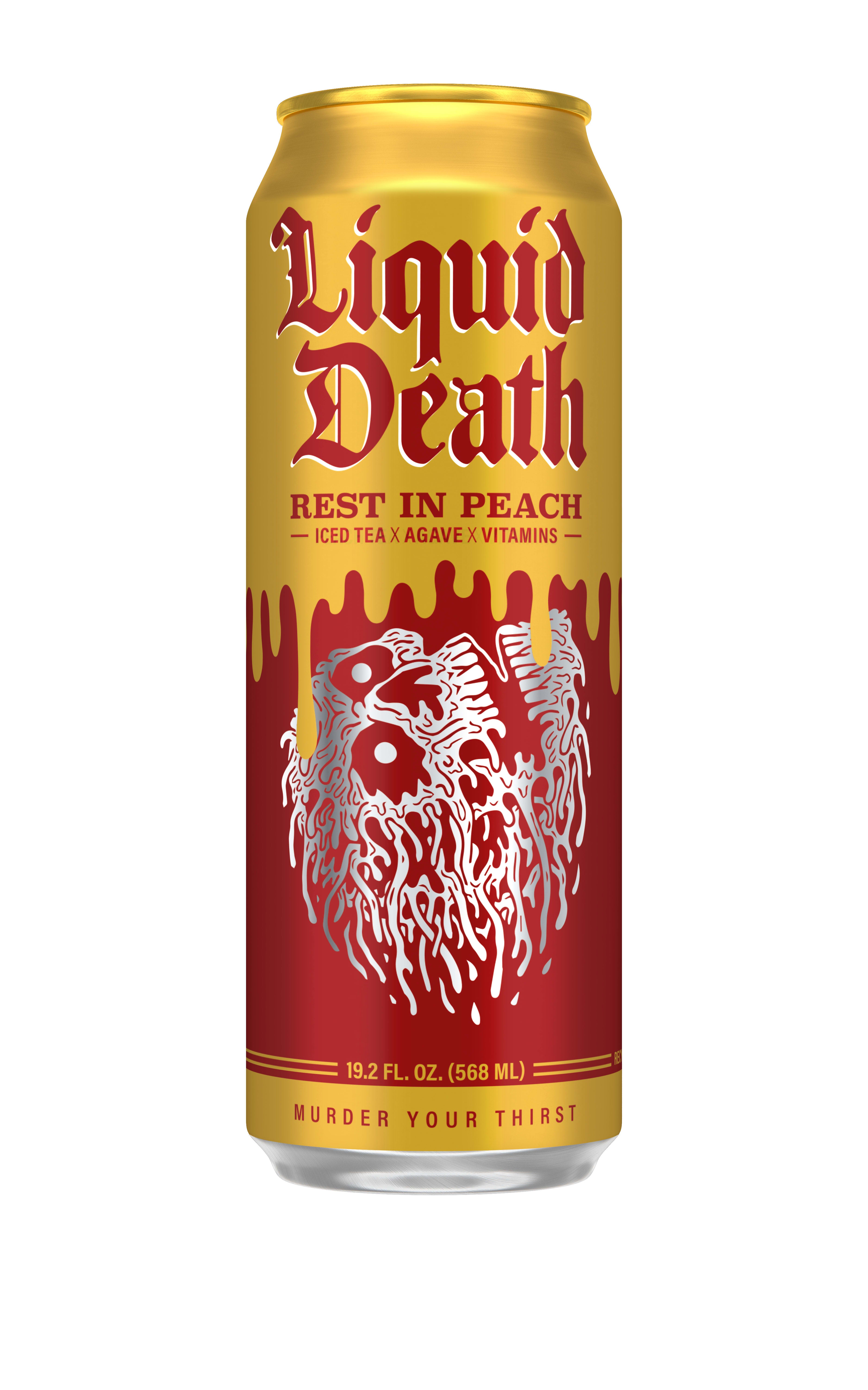 Liquid Death Rest In Peach 12 Pack (19.2 oz Cans) – The Booze Outlet