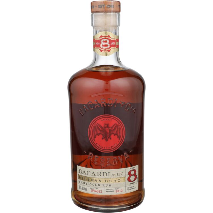 BACARDI AGED RUM RARE GOLD RESERVA OCHO 8 YR 80 W/ GIFT BOX 750ML – The ...
