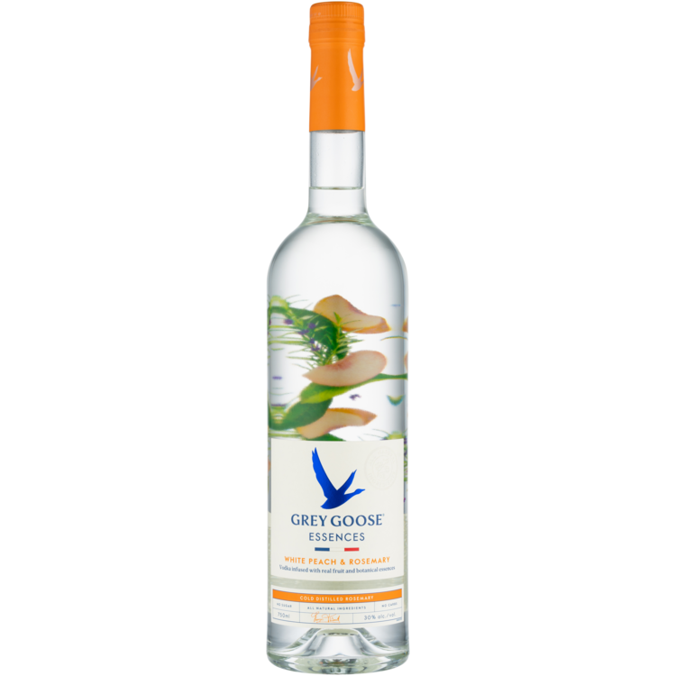 GREY GOOSE WHITE PEACH & ROSEMARY FLAVORED VODKA ESSENCES 60 750ML ...