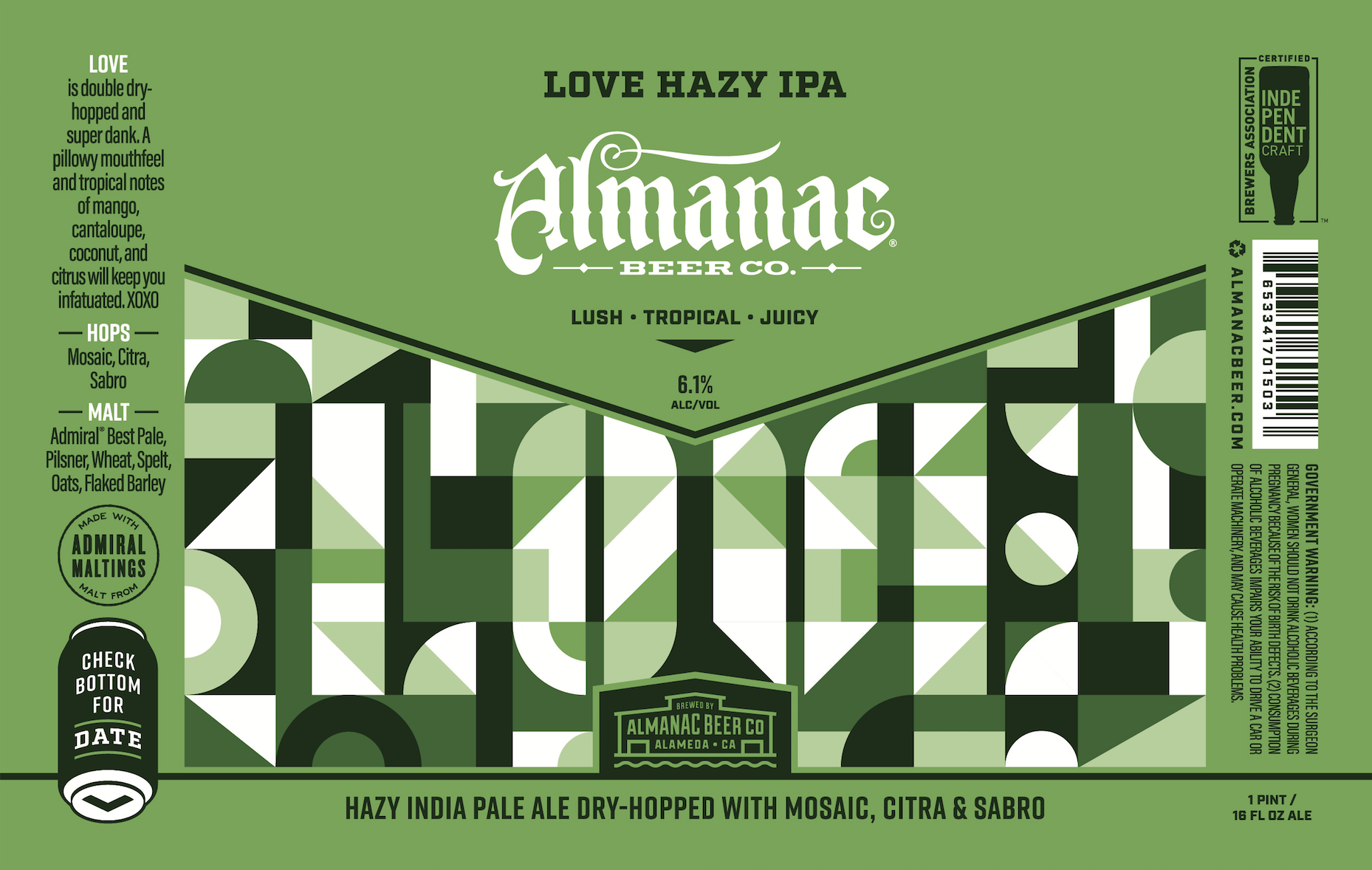ALMANAC LOVE HAZY IPA 6/4PK CANS 16 oz (24) – The Booze Outlet