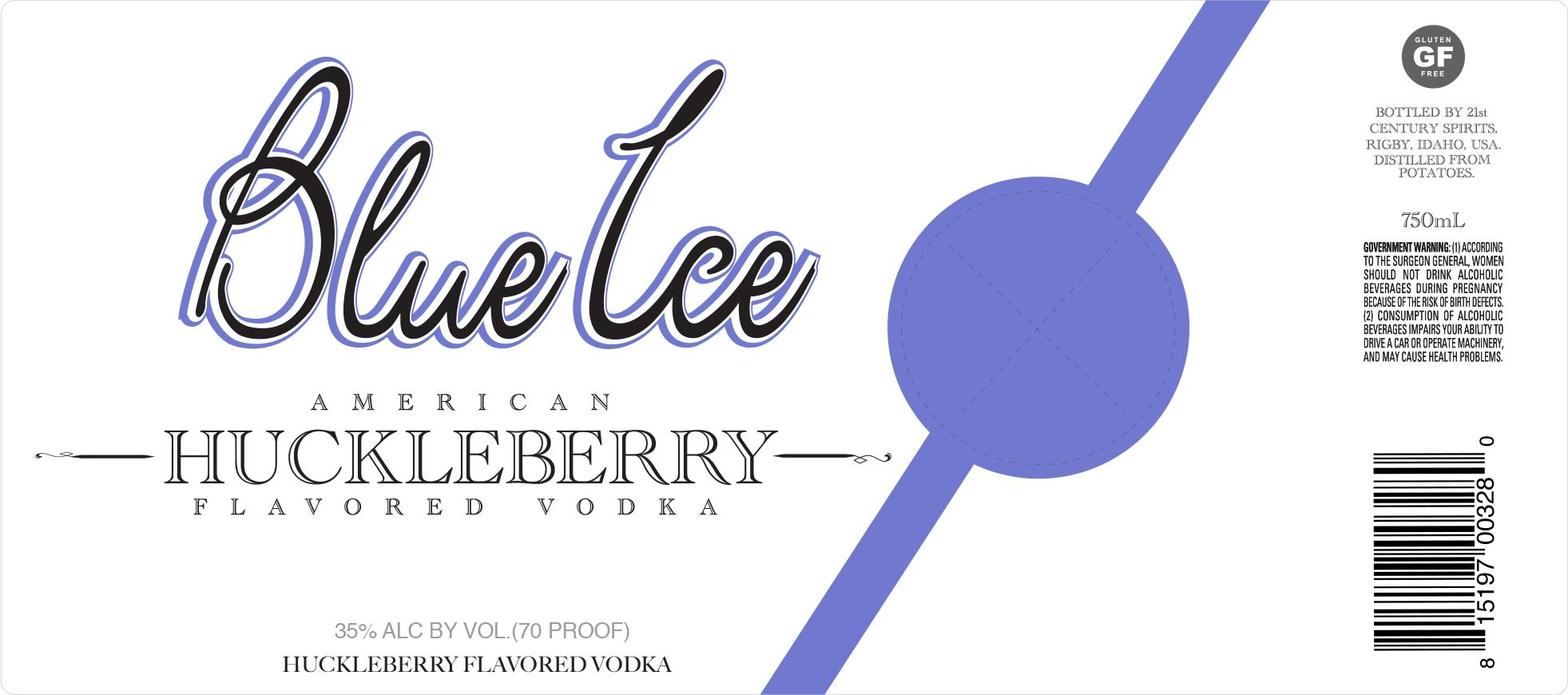 BLUE ICE HUCKLEBERRY VODKA LITERS 1 L – The Booze Outlet
